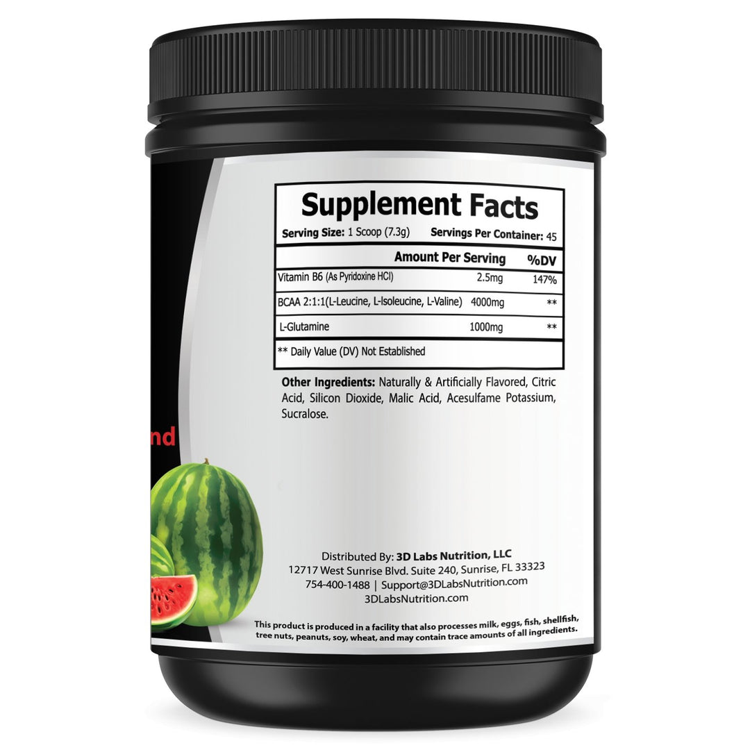 AminoMode Enhanced - Watermelon Flavor with Glutamine – 3D Labs Nutrition