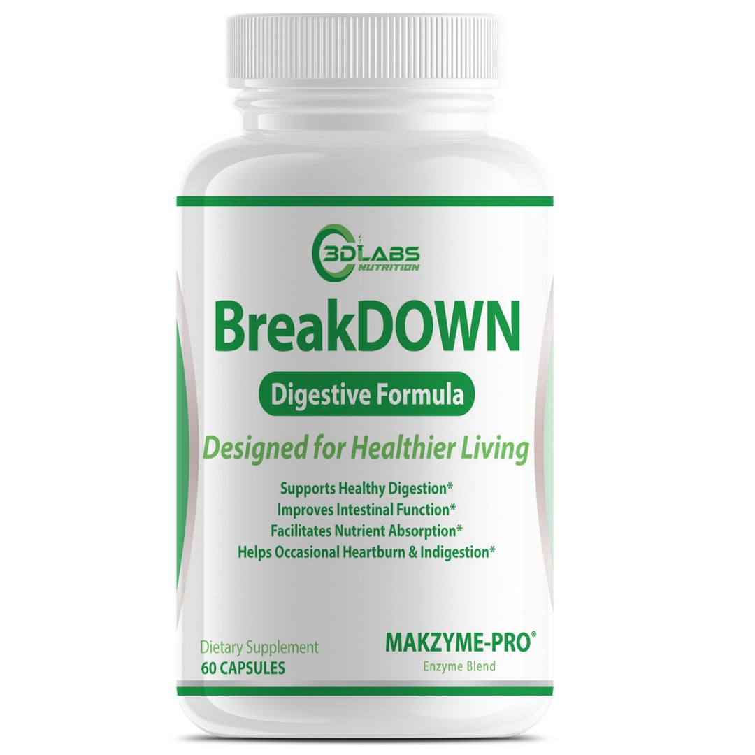 Boost Digestion with BreakDown Enzyme – 3D Labs Nutrition