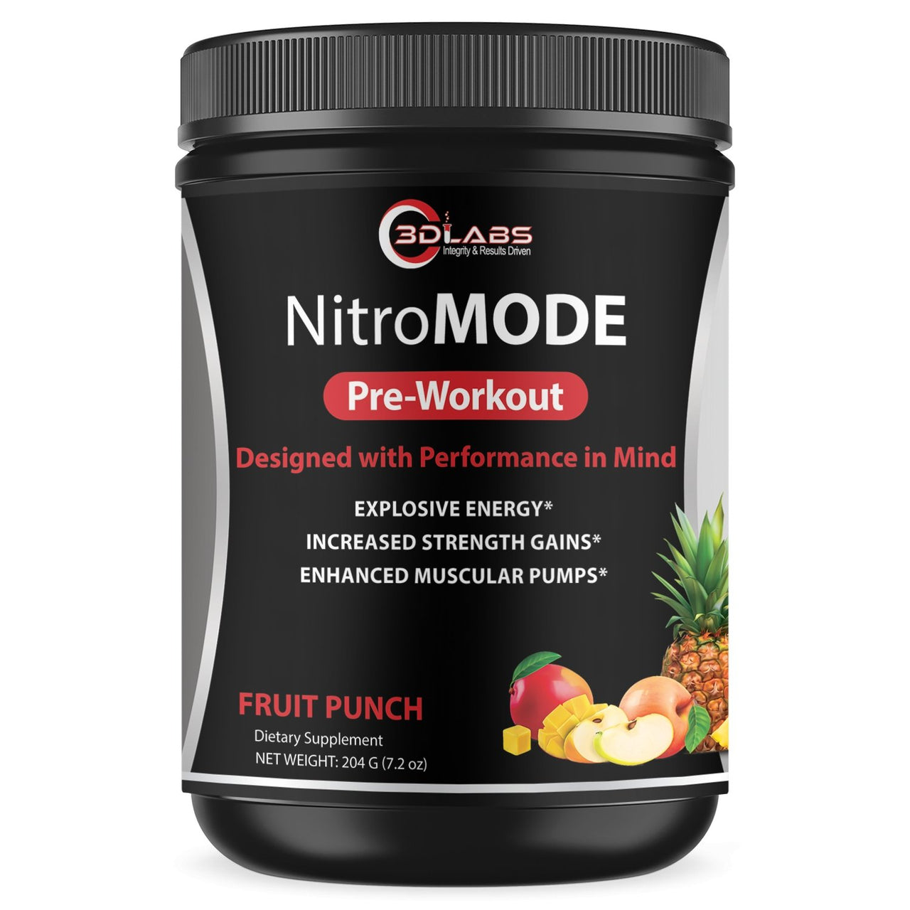Intense Fruit Punch Pre-Workout - NitroMode – 3D Labs Nutrition